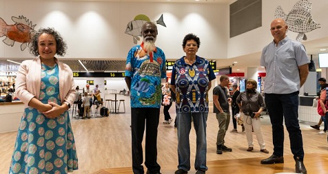 Stunning reef fish installation now on permanent show at Cairns Airport