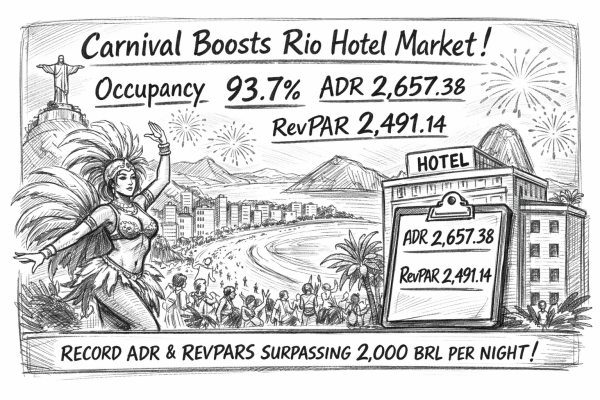 Rio Carnival Sends Hotel Rates to Record High